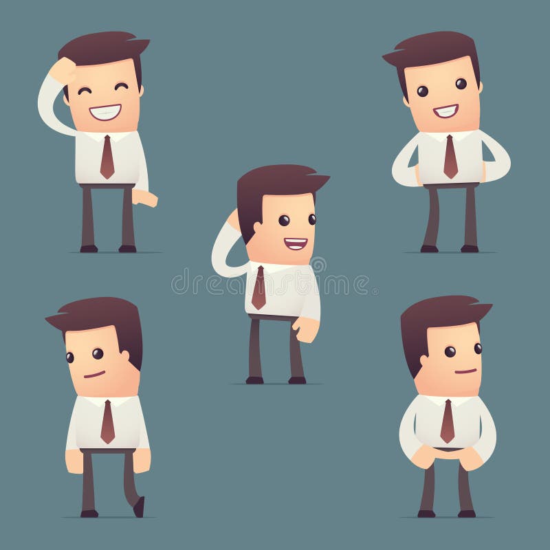 Set of Simple Universal Characters in Different Stock Vector ...