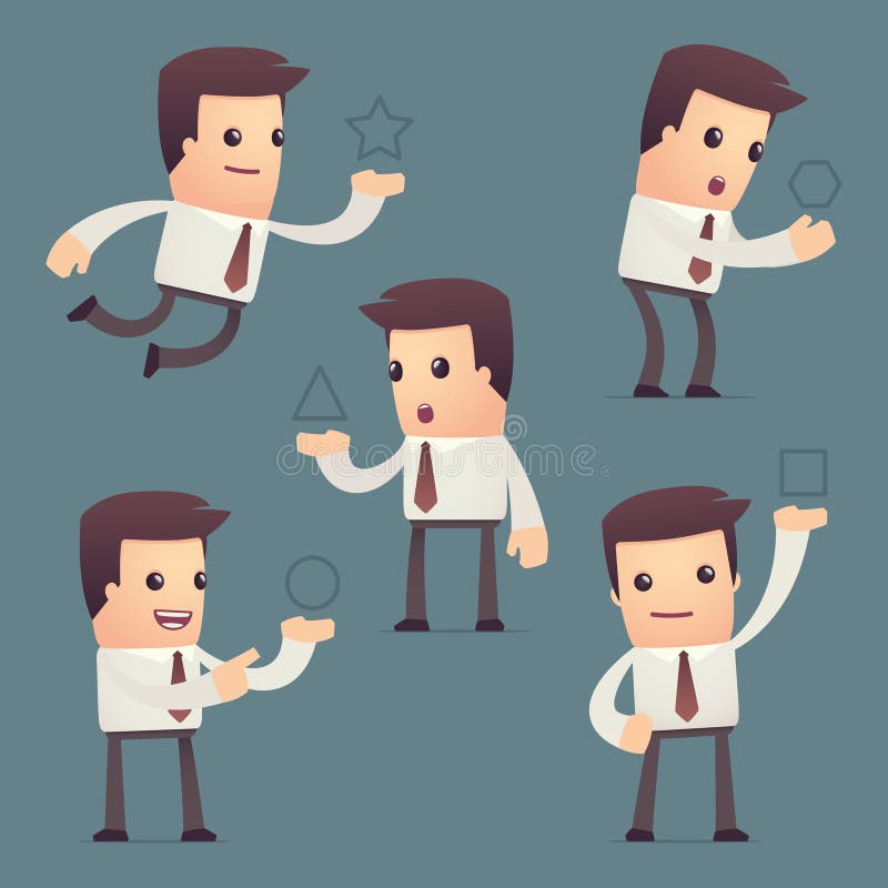 Set of Simple Universal Characters in Different Stock Vector ...