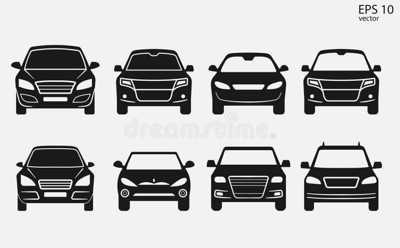 Set of Simple Vector Icons for Cars of Different Classes. Stock Vector ...