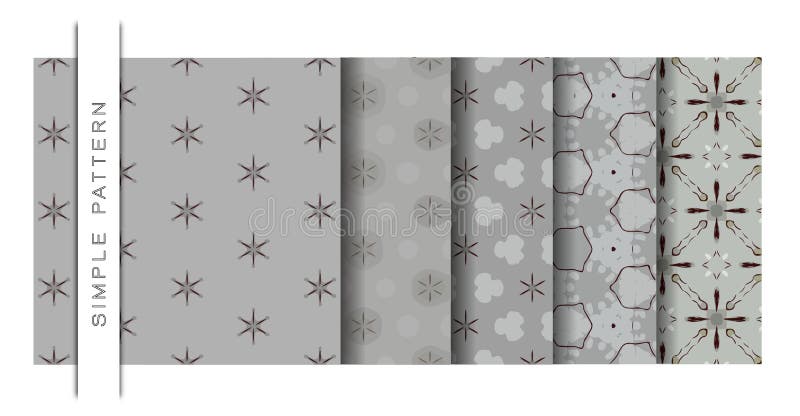 Set of the Simple Wallpaper Pattern Background Stock Vector ...