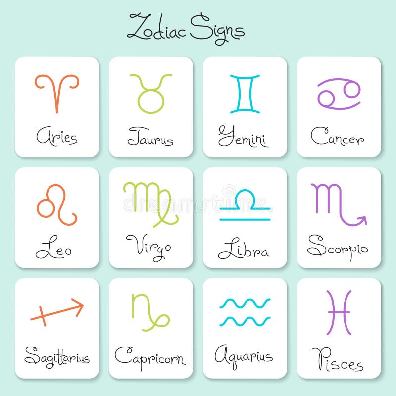 Simple Zodiac Sign Cancer Horoscope Isolated on White Stock Vector ...