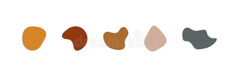 Set of Simply Random Shapes in Pastel Colors Icon. Vector Illustration ...