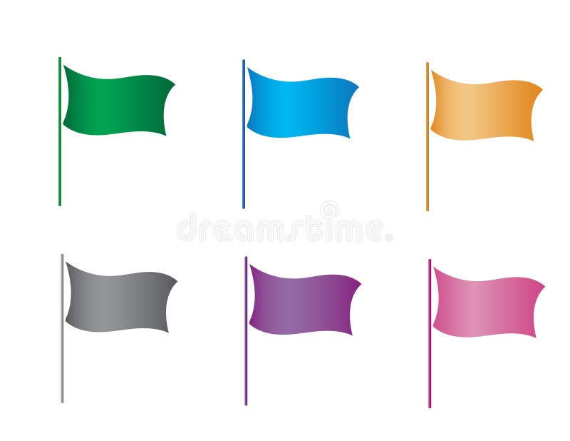 Set of Pointers for a Map with Flags of All Countries and Continents Stock Vector - Illustration ...