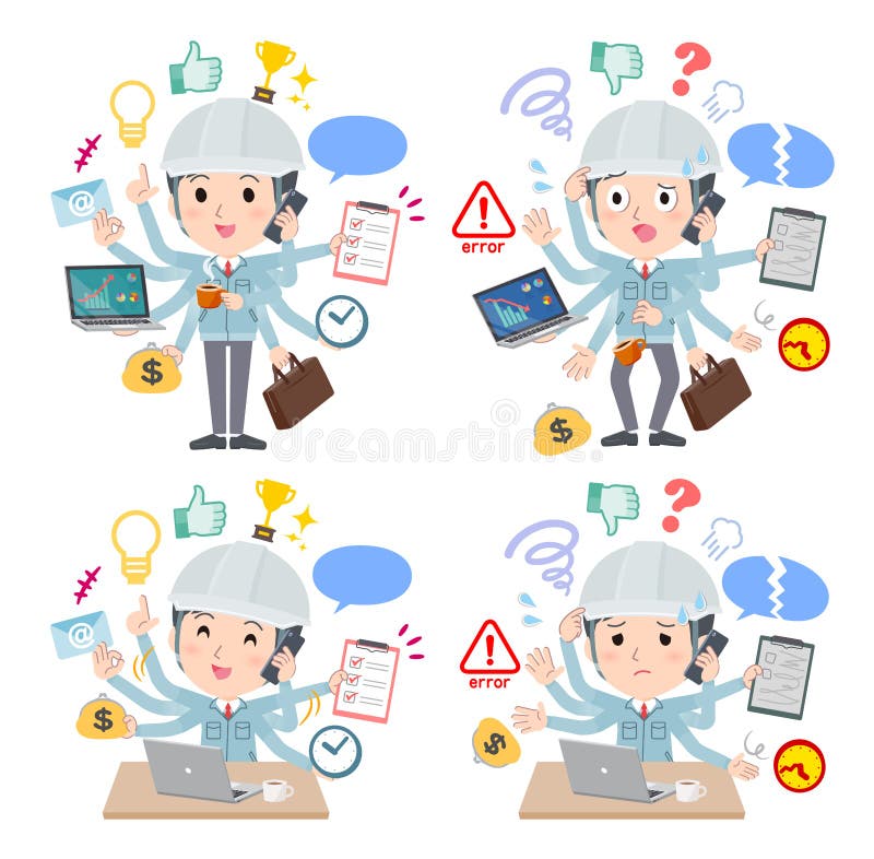 Multitasking Construction Stock Illustrations – 149 Multitasking ...
