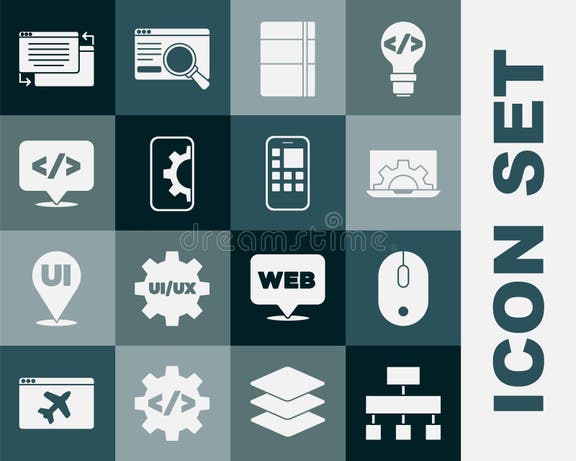 Set Site Map, Computer Mouse, Web Development, Sketchbook or Album, Front End, UI UX Design and ...