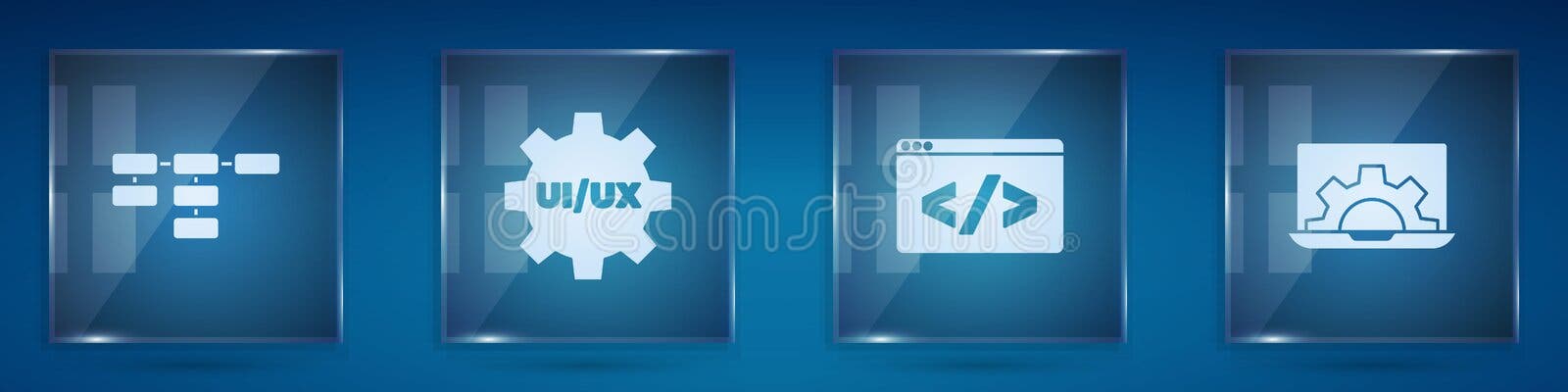 Set UI or UX Design, Front End Development, Keyboard and on Seamless Pattern. Vector Stock ...