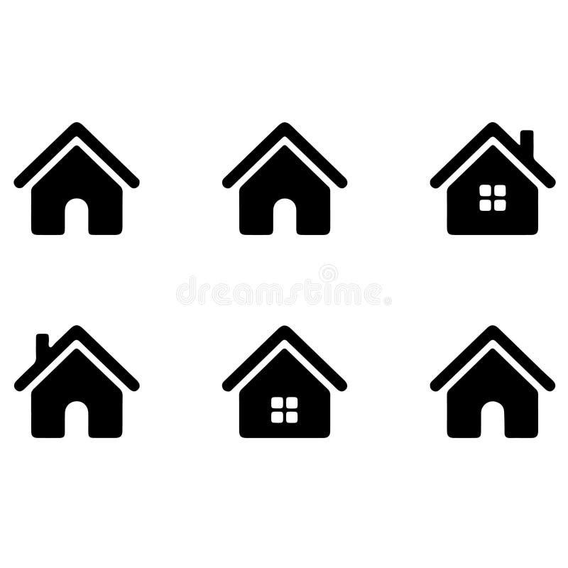 This Set of House and Home Icons Offers Vector Illustrations of ...