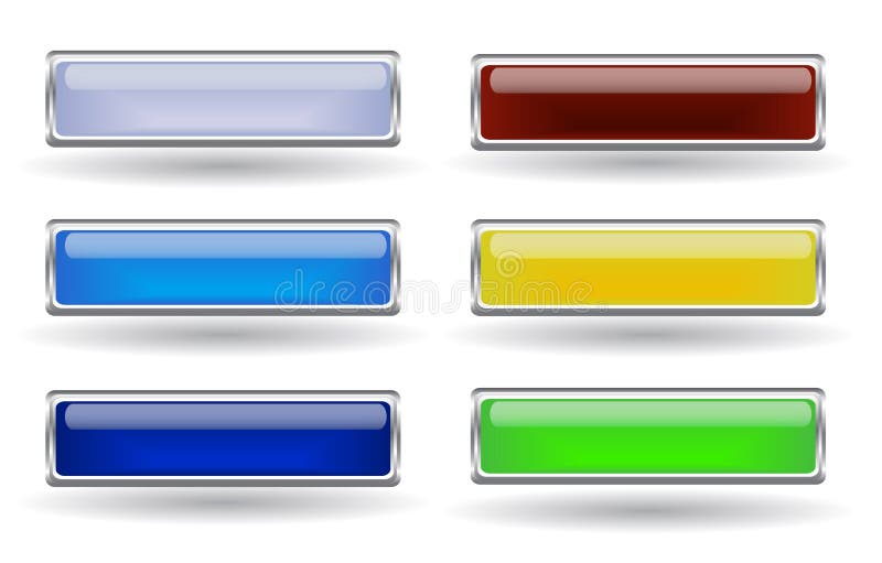 Set of six buttons stock vector. Illustration of gray - 13259892