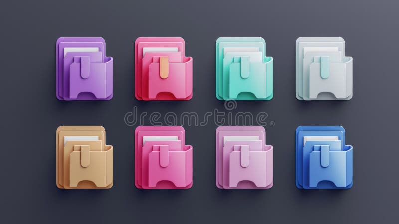 A Set of Six Different Colored Cell Phones. Ideal for Technology ...