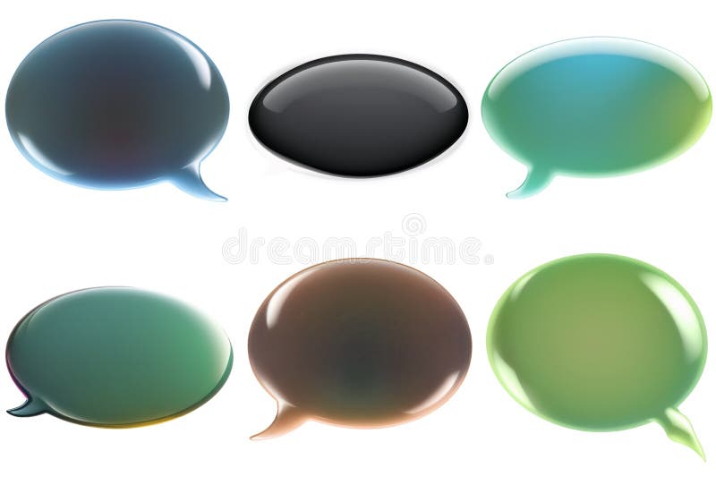 A Set of Six Different Colored Speech Bubbles, PNG with Transparent ... A Set of Six Different Colored Speech Bubbles, PNG with Transparent ...