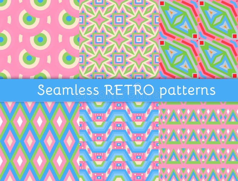 Set Of Six Ethnic Seamless Patterns Stock Vector Illustration Of