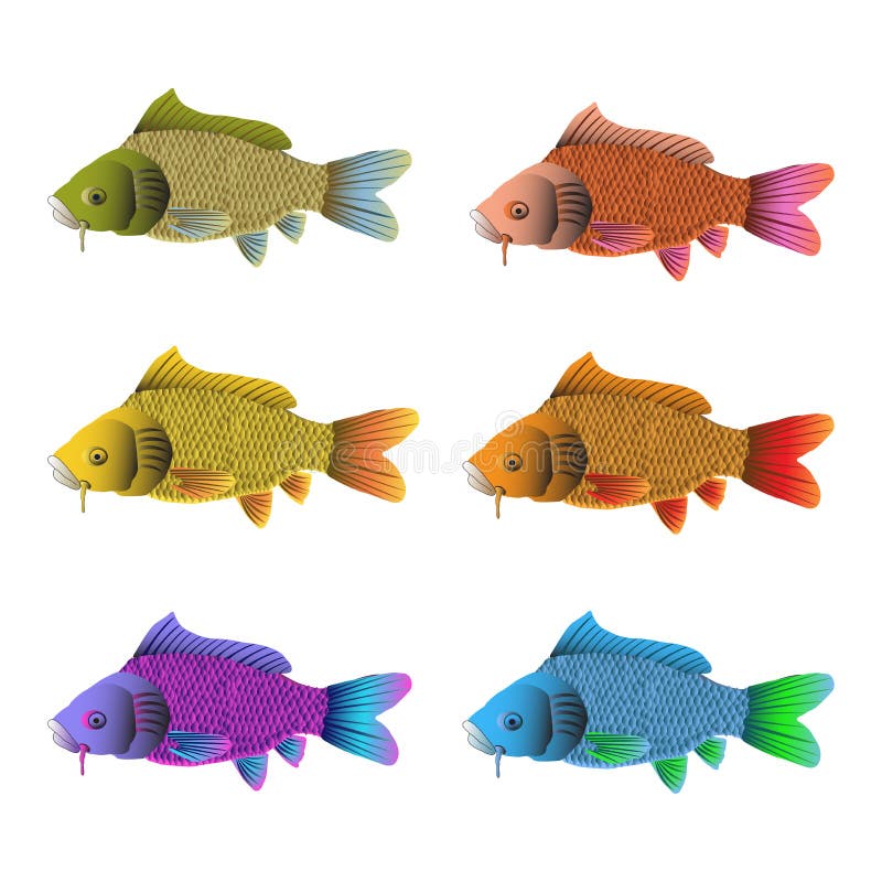 Set Of Six Fish Stock Image - Image: 26342701