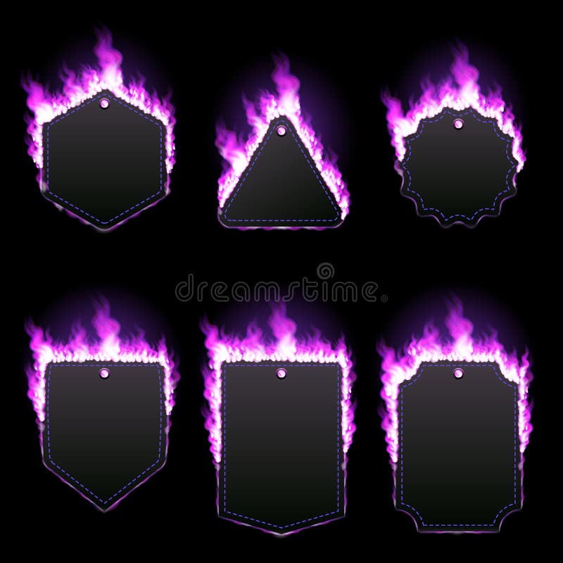 Purple Flame Flower Logo Template Illustration Design. Vector EPS 10 ...