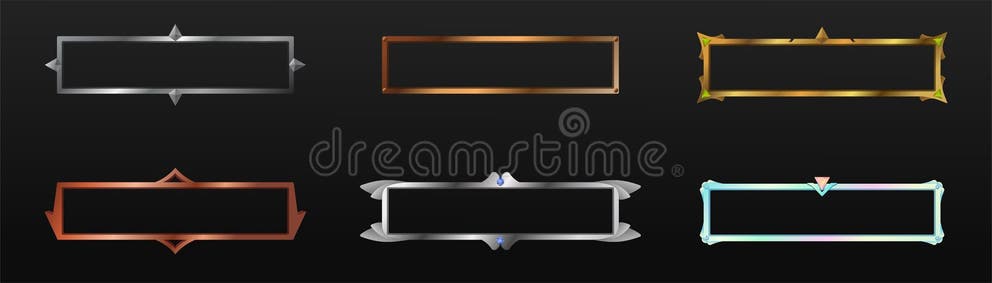 Rectangular Metal Frames Stock Illustrations – 972 Rectangular Metal ...