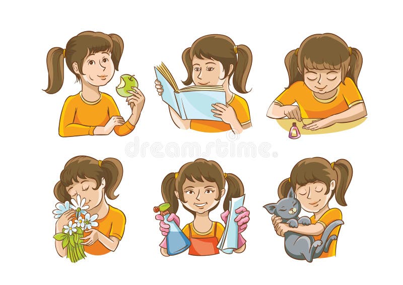 Six Girls Stock Illustrations – 762 Six Girls Stock Illustrations ...