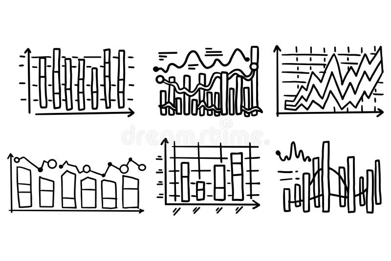 A Set of Six Graphs with Different Shapes and Sizes Stock Vector ...