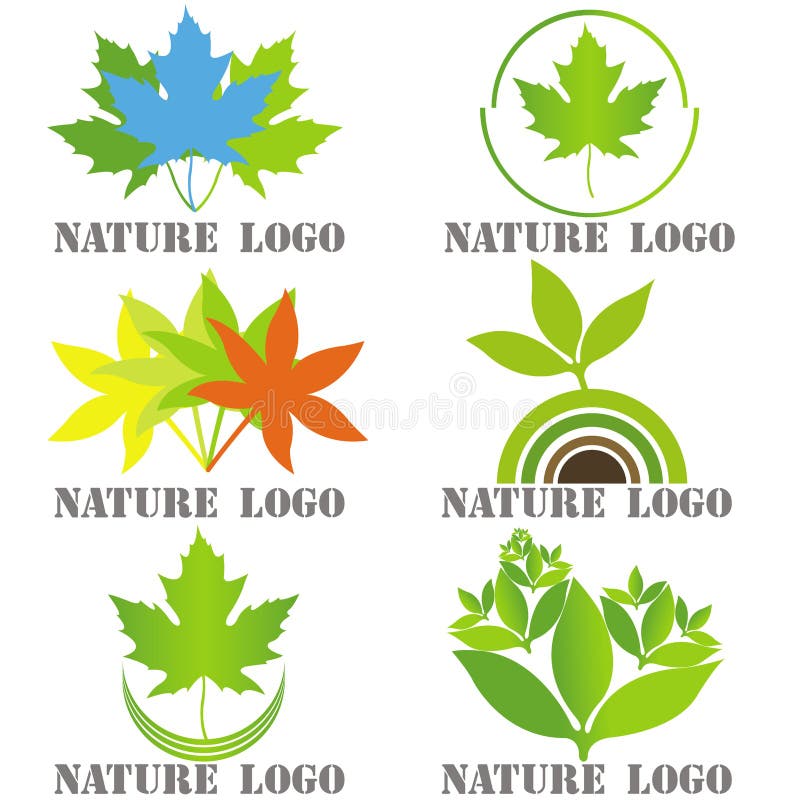 Set of Six Logos for Nature Related Companies Stock Vector ...