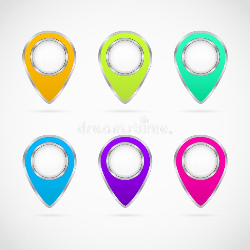 Colored Map Markers Icon Set Stock Vector - Illustration of power ... Colored Map Markers Icon Set Stock Vector - Illustration of power ...