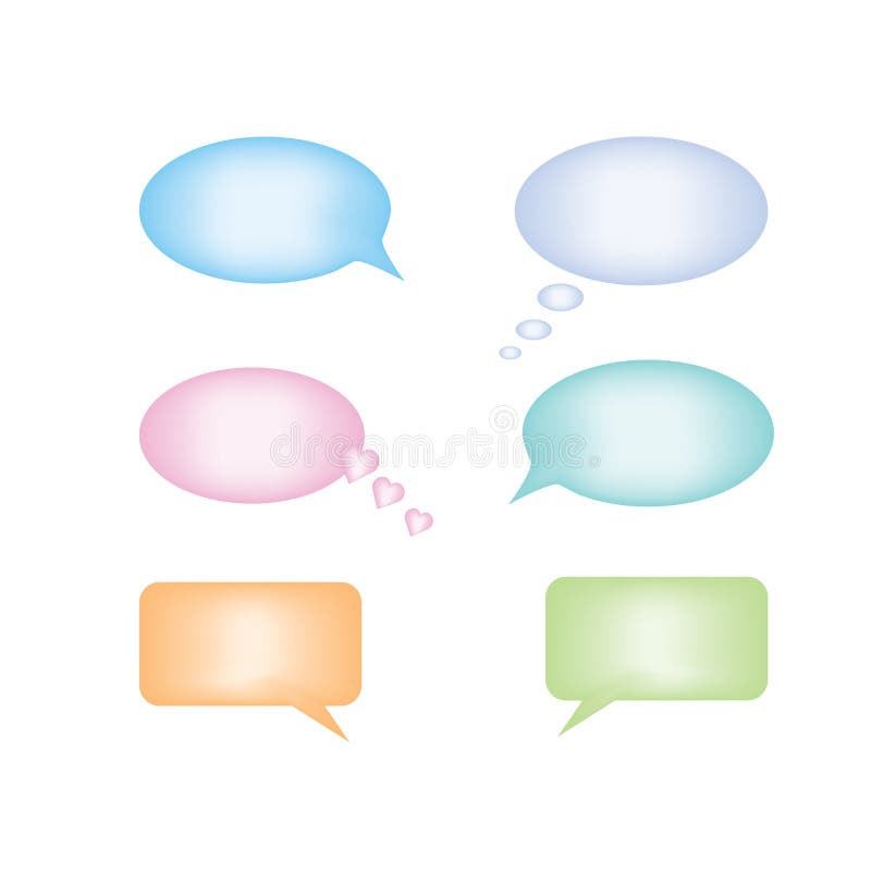 Pastel Color Speech Bubbles Stock Illustrations – 254 Pastel Color ...