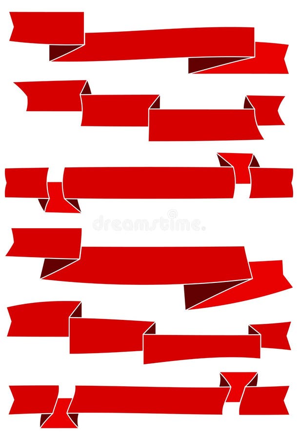 Cartoon Ribbons and Comic Speech Bubbles Stock Vector - Illustration of ...