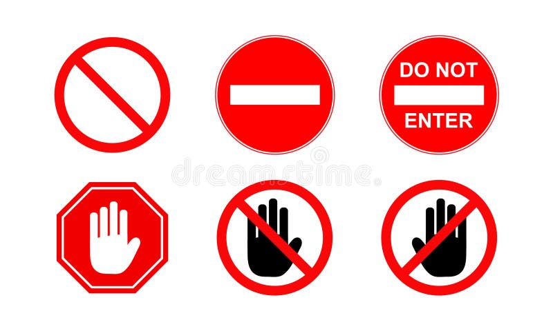 Prohibited Entry Signs. Do Not Enter. No Entry Signs. Stock ...