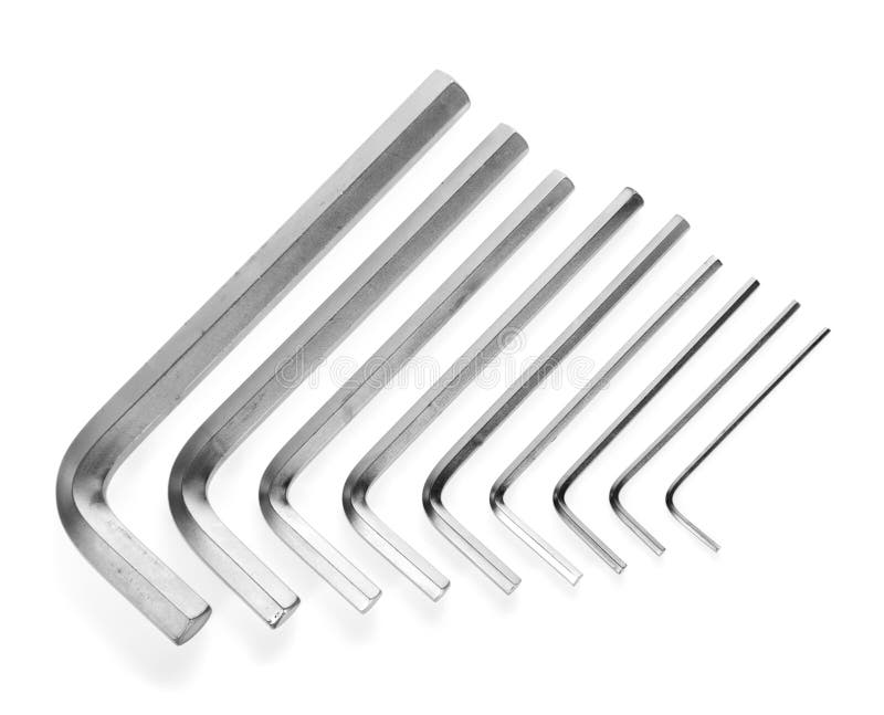 Set of the six-sided keys stock image. Image of hand - 42070819