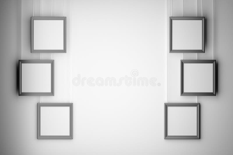 Set of Six Square Empty Blank Picture Frameswith Copy Space Stock ...