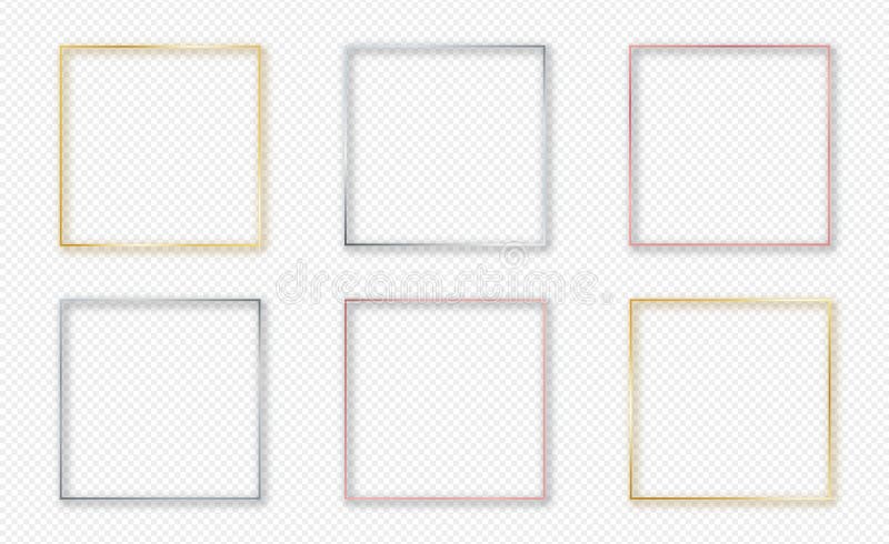 Set of six square frames stock illustration. Illustration of design ...