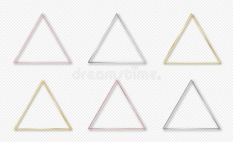 Set of six triangle frame stock illustration. Illustration of graphic ...