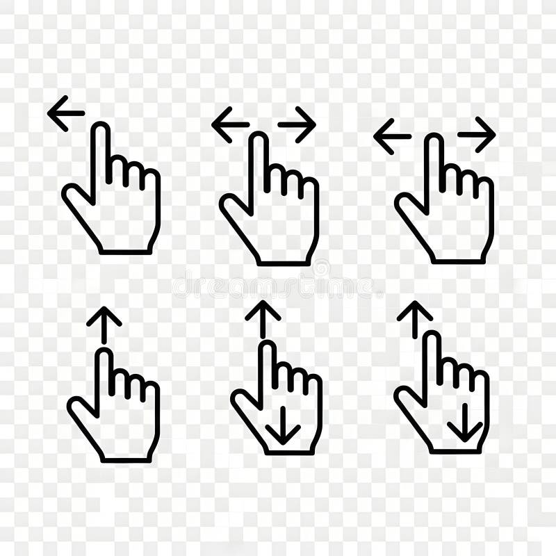 Simple Touchscreen Gestures Stock Illustrations – 218 Simple ...