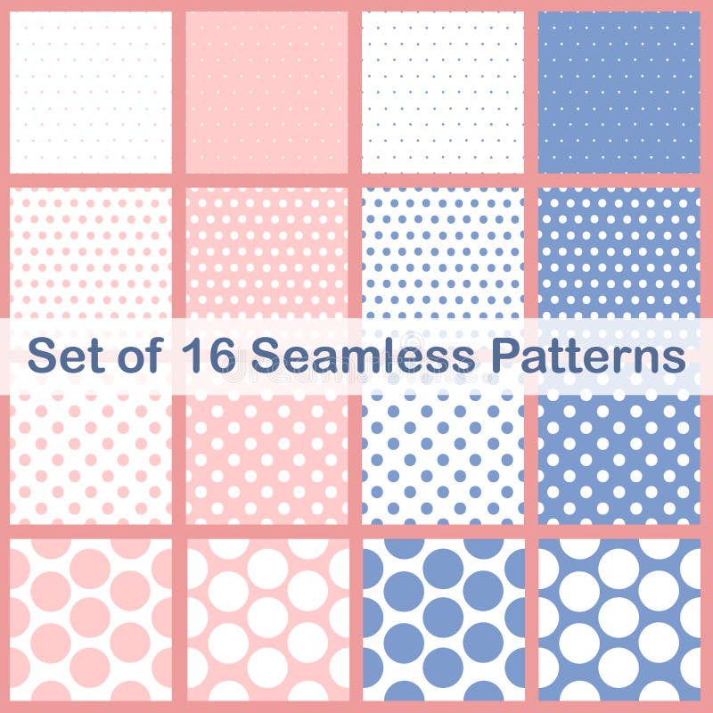 Polka Dots Vector Seamless Pattern. Dots of Different Sizes. Stock ...