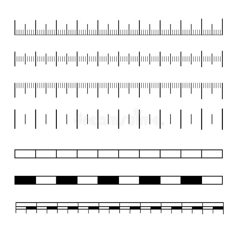 Set of Size Indicators with Different Unit Distances. Measuring Scale ...
