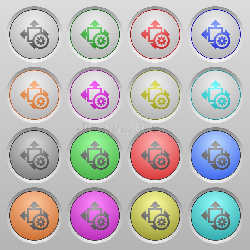 Size Settings Plastic Sunk Buttons Stock Vector - Illustration of ...