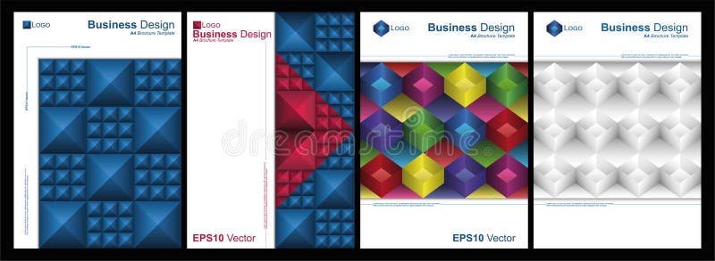 Set of A4 Size Vector Covers with a Great Design. Stock Vector ...