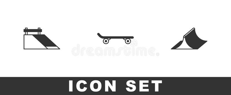 Set Skate Park, Skateboard and Icon. Vector Stock Vector - Illustration ...
