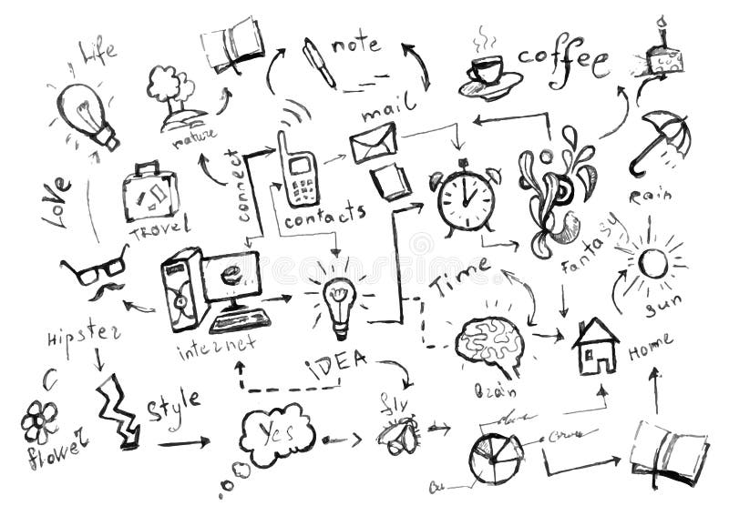 Set of sketch elements stock vector. Illustration of black - 39936451