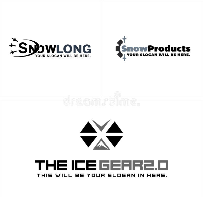 Set of Ski Snow Sport Combination Mark Logo Design Stock Vector ...