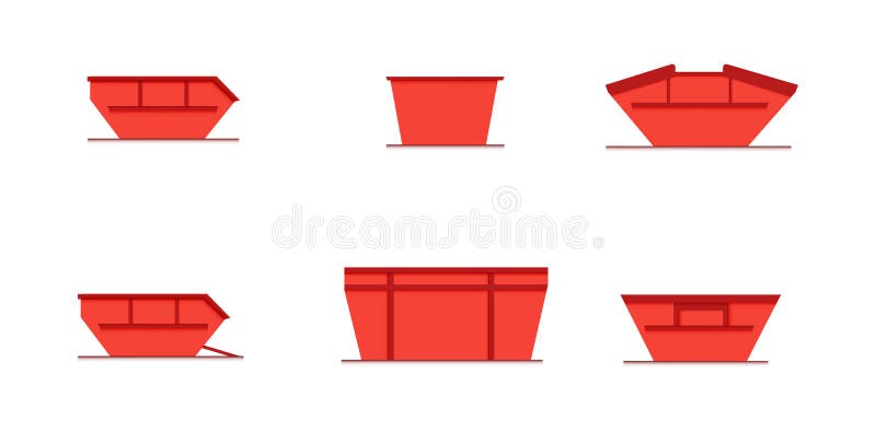 Set Skip Bin é Um Grande Contêiner De Lixo Opentopped. Ilustração Do ... Set Skip Bin é Um Grande Contêiner De Lixo Opentopped. Ilustração Do ...