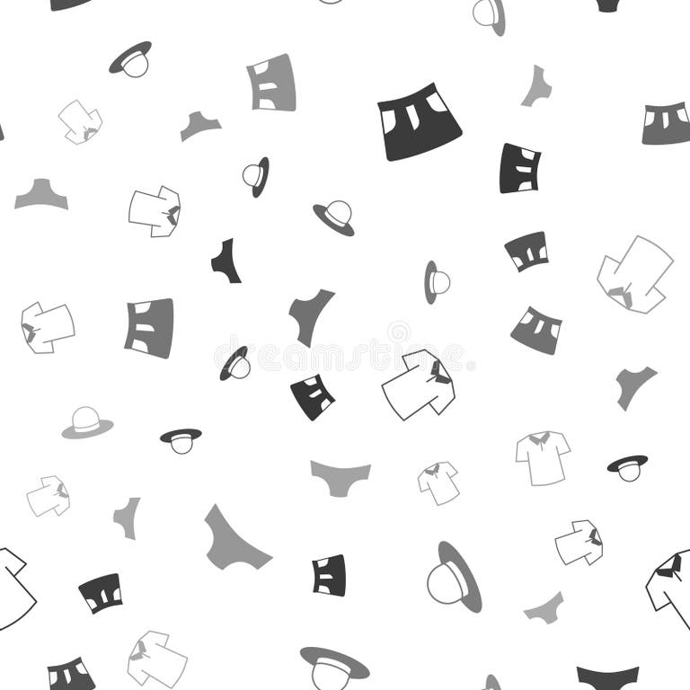 Set Skirt, Man Hat, Shirt and Men Underpants on Seamless Pattern ...