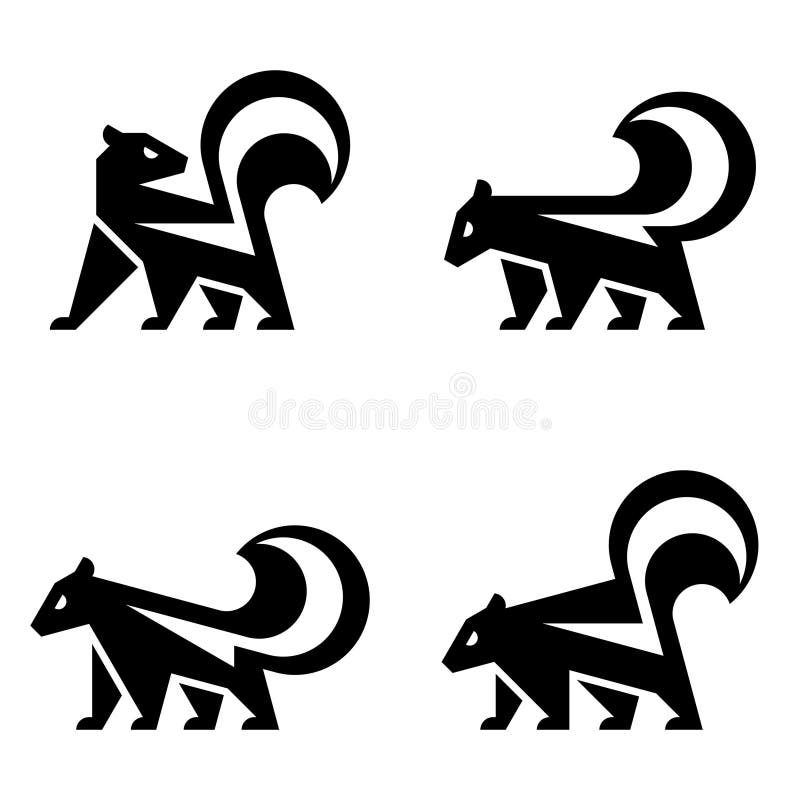 Set of Skunk, Skunk Logo stock vector. Illustration of smell - 260022707