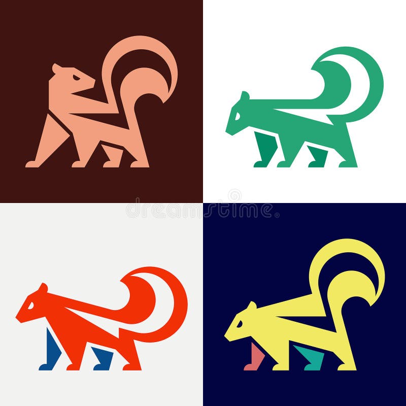 Set of Skunk, Skunk Logo stock vector. Illustration of template - 260022708