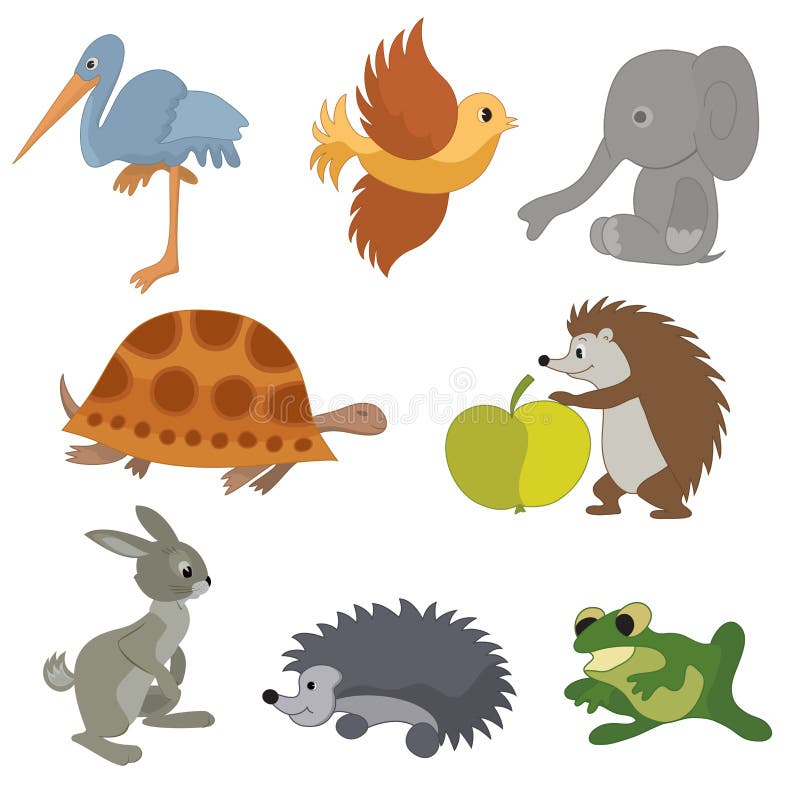 Set of Small Animals - Vector Stock Vector - Illustration of anura ...