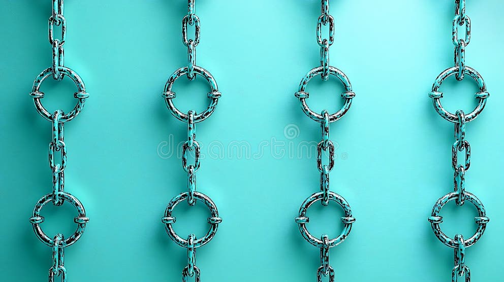 Set of Small Barbed Wire Circles Arranged Grid Pattern, Creating ...