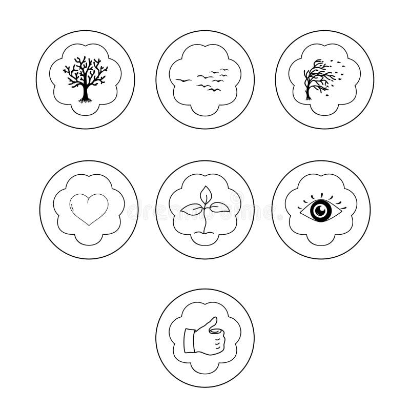 A Set of Small Icons To Indicate the Type of Environment and Health ...