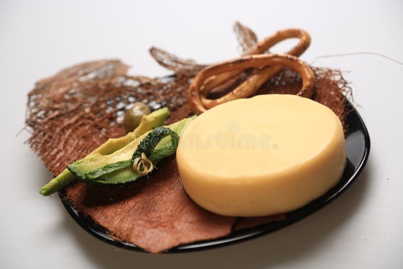 Set of Small Wheel of Cheese Stock Photo - Image of kretan, kaseri ...