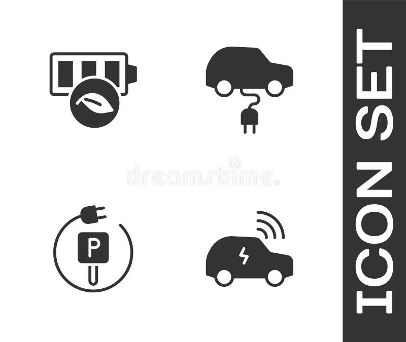 Set Smart Car System, Eco Nature Leaf Battery, Charging Parking ... Set Smart Car System, Eco Nature Leaf Battery, Charging Parking ...