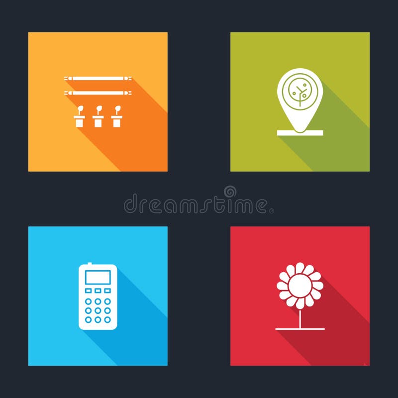 Plant and location pin stock vector. Illustration of vector - 209666713