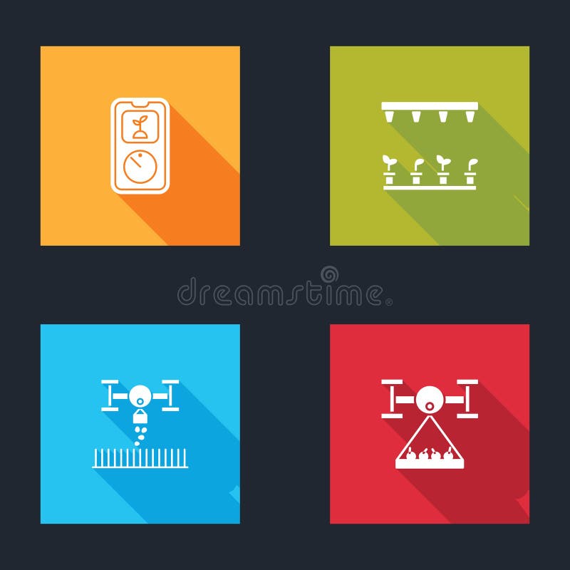 Set Smart Farming Technology, Automatic Irrigation Sprinklers, with ...