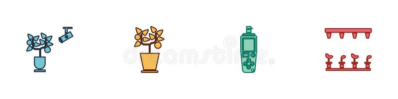 Set Smart Farming Technology, Plant Pot, Portable Sensor and Automatic ...