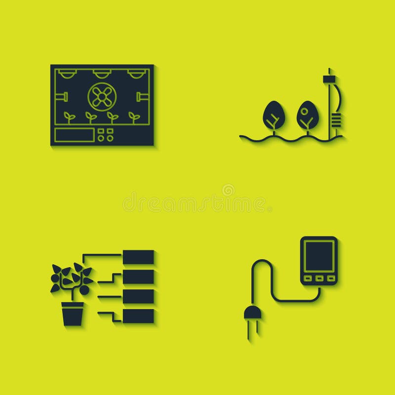 Set Smart Farming Technology, Sensor, Flower Analysis and Standalone ...